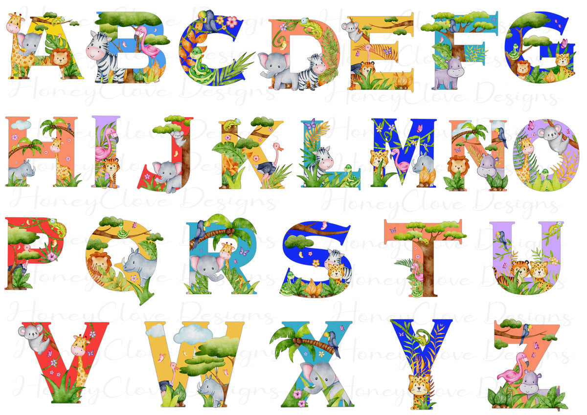 Safari Alphabet Cushion – HoneyClove Designs