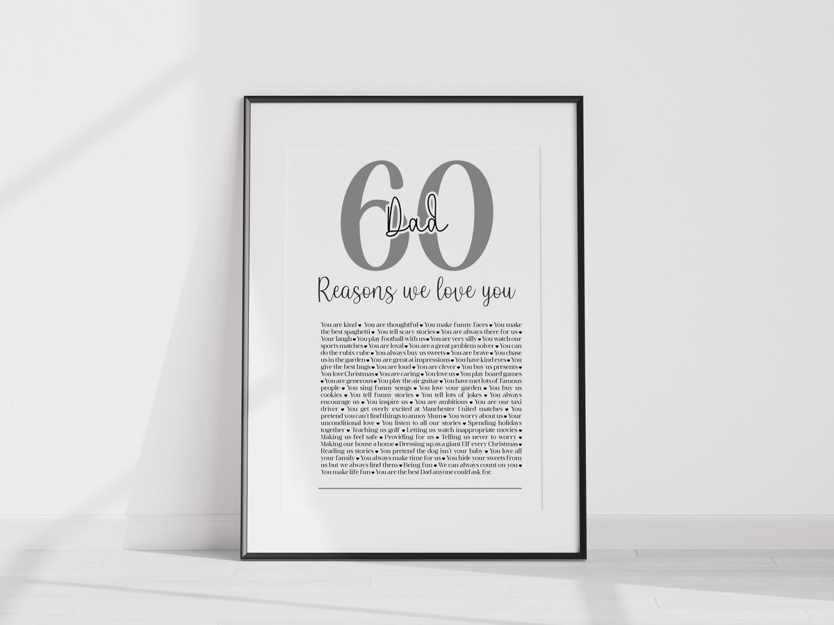 60 Reasons Why A4/A3 Print – HoneyClove Designs