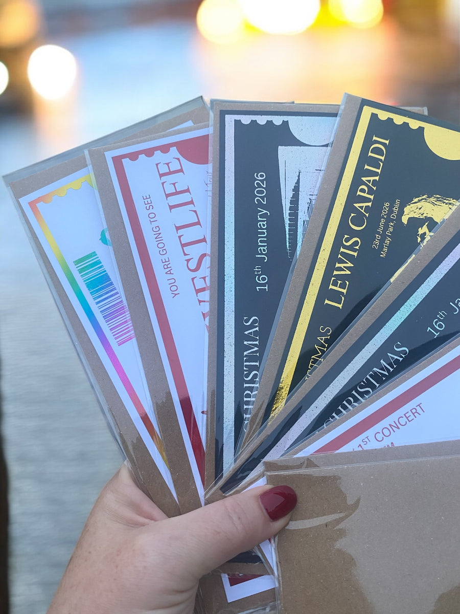 Foiled Concert Ticket/Event Ticket – HoneyClove Designs